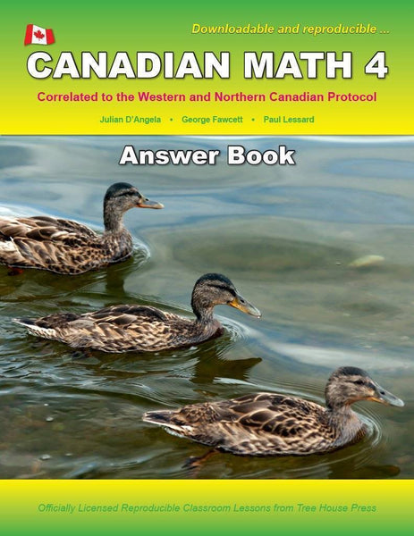Canadian Math 4 Answer Book (Download) – TREE HOUSE PRESS