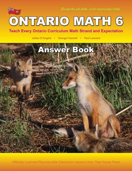 Ontario Math 6 Answer Book (Download) – TREE HOUSE PRESS